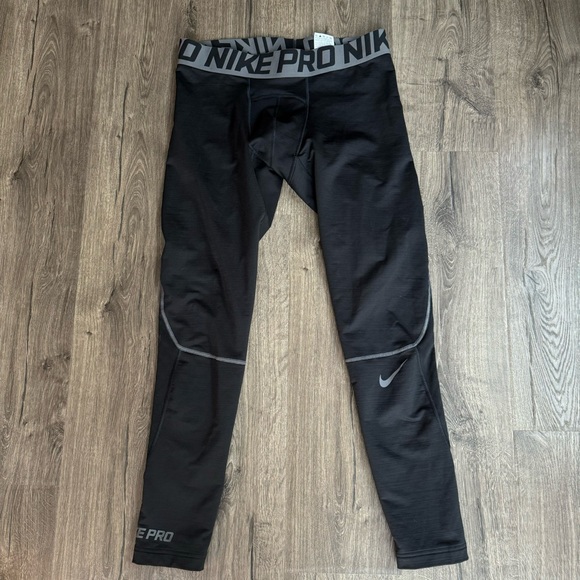 Nike | Pants | Nike Pro Hyperwarm Compression Black Tights | Poshmark